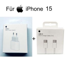 OIITH Apple iPhone 15 35W Ladegerät MHJJ83ZM/A + 1m USB‑C auf USB-C MQKJ3ZM/ USB-Ladegerät