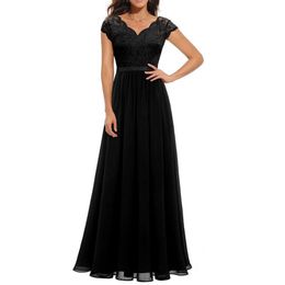 ZWY Abendkleid SchwarzCocktailkleid Damen Abendkleider Elegant für Hochzeit Kleid (1-tlg.