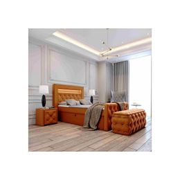 Furnix Schlafzimmer-Set Boxspringbett-Set Lizza mit Hocker und Nachttisch 120/140/160/180x200