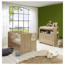 TRENDTEAM Babymöbel-Set, Wickelkommode Babybett Bettgestell