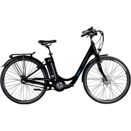 Zündapp E-Bike ZÜNDAPP "Green 2.7" E-Bikes Gr. 48 cm, 28 Zoll (71,12 cm), schwarz (schwarz, blau) E-Bikes