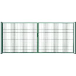 KRAUS Zaundoppeltür "Kombitor" Tore Gr. B/H: 398,4 cm x 180 cm, grün Sichtschutz