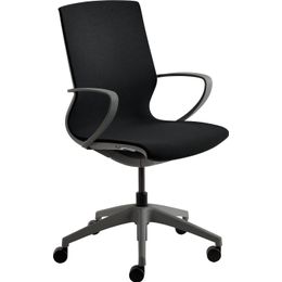 mayer Sitzmöbel Bürostuhl MAYER SITZMÖBEL Stühle Gr. B/H/T: 65 cm x 106 cm x 64 cm, Polyester, schwarz (schwarz, grau) Drehstühle