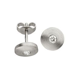 Paar Ohrstecker Jobo "Diamant-Ohrringe" Ohrringe Gr. SI = kleine Einschlüsse, Platin 950-Diamanten, grau (platin 950) Damen Ohrstecker