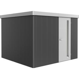 Gerätehaus BioHort "Neo 3C Variante 3.1" Gerätehäuser grau (dunkelgrau) Gartenhäuser aus Metall