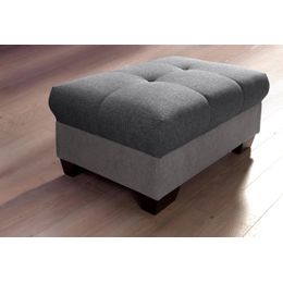 Hockerbank MR. COUCH "Nikita" Hocker Gr. B/H/T: 59 cm x 41 cm x 105 cm, Microfaser PRIMABELLE-Struktur, Mit Kaltschaum-Hockerbank, grau (anthrazit, dunkelgrau) Polsterhocker Hocker