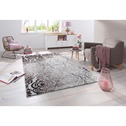 Teppich MERINOS "Bahar" Teppiche Gr. B/L: 200 cm x 290 cm, 12 mm, 1 St., braun (braun, grau) Esszimmerteppiche