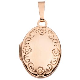 Medallion-Anhänger Jobo "Anhänger Medaillon oval" Schmuckanhänger Gr. Silber 925 (Sterlingsilber), rosegold (roségoldfarben) Damen Anhänger