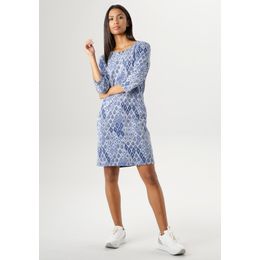 Jerseykleid Aniston SELECTED Gr. 36, N-Gr, blau (rauchblau, royalblau, dunkelblau) Damen Kleider Freizeitkleider