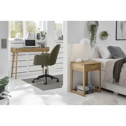 Bürostuhl MCA furniture "O-Pemba" Stühle Gr. B/H/T: 60 cm x 87 cm x 66 cm, Stoffbezug, Kunststoff, grün (olive, schwarz) Drehstühle