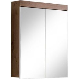 Spiegelschrank Inosign "Avena" Schränke Gr. B/H/T: 60 cm x 77 cm x 17 cm, ohne Beleuchtung, 2 St., weiß (asteichefarben, hochglanz) Bad-Spiegelschränke