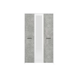 Kleiderschrank Inosign "Varadero" Schränke Gr. B/H/T: 119 cm x 203,5 cm x 53 cm, mit Spiegel, 3 St., Komplettausführung, grau (beton) Kleiderschränke