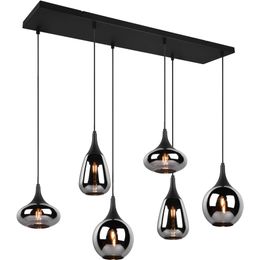 Pendelleuchte Trio LEUCHTEN "Lumina" Lampen Gr. 6 flammig, Höhe: 150,0 cm, schwarz (schwarz matt) Designerlampe Pendelleuchten und Hängeleuchten