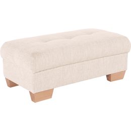 Hocker MR. COUCH "Nikita" Gr. B/H/T: 105 cm x 41 cm x 59 cm, Aqua Clean Pascha, Hockerbank, beige (natur) Polsterhocker Hocker