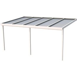 Terrassendach Gutta "Premium" Terrassenüberdachungen Gr. B/H/T: 510 cm x 300 cm x 306 cm, einbrennlackiert, weiß Überdachungen