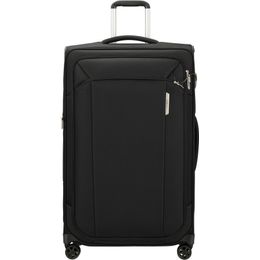 Weichgepäck-Trolley Samsonite "Respark, ozone black, 79 cm" Gr. B/H/T: 48 cm x 79 cm x 31 cm 124 l, schwarz (ozone black) Koffer Weichschalenkoffer