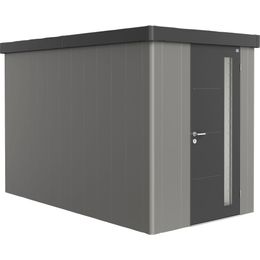 Gerätehaus BioHort "Neo 4A Variante 2.3" Gerätehäuser grau (quarzgrau) Gartenhäuser aus Metall