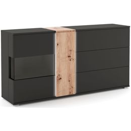 Sideboard COTTA "Montana" Sideboards Gr. B/H/T: 185 cm x 93 cm x 45 cm, 1, schwarz (schwarz, artisan) Sideboards