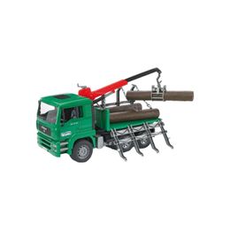 Bruder® Modellauto MAN Holztransport-LKW mit Ladekran und 3 Baumstämmen