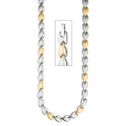 Kette ohne Anhänger Jobo "Halskette in Bicolor-Optik" Halsketten Gr. Edelstahl, Länge: 45 cm, silberfarben (edelstahlfarben) Damen Ketten ohne Anhänger