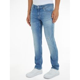 Slim-fit-Jeans Calvin Klein Jeans "SLIM" Gr. 31, Länge 32, blau (denim medium) Herren Jeans Slim Fit