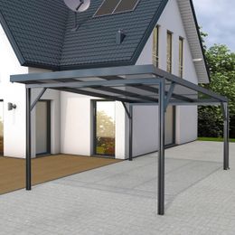 Einzelcarport Gutta "Premium" Carports Gr. H: 200 cm, grau (anthrazit) Carports