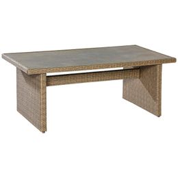 Gartentisch Merxx "Wangentisch" Tische Gr. B/H/T: 100 cm x 75 cm x 200 cm, beige (steinbeige, grau) Klapptische