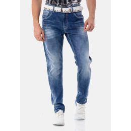 Cipo & Baxx Straight-Jeans CIPO & BAXX Gr. 33, Länge 32, blau Herren Jeans Straight Fit