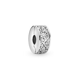 Pandora Charm-Einhänger Pandora silber Clip weiße Steine 791817CZ