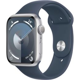 Smartwatch Apple "Watch Series 9 GPS Aluminium 45mm S/M" Smartwatches silberfarben (silber) Fitness-Tracker