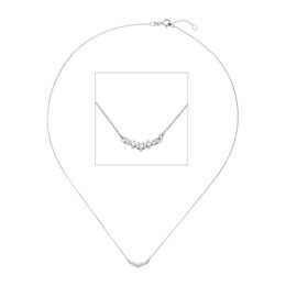 Collier Jobo Halsketten Gr. Weißgold 585-Diamanten, Länge: 42 cm, weiß (weißgold 585> <) Damen Colliers