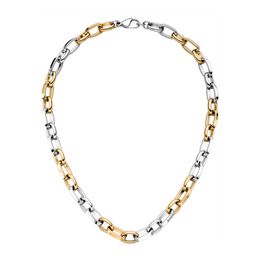 Kette ohne Anhänger Jobo Halsketten Gr. Edelstahl, Länge: 49 cm, goldfarben Damen Ketten ohne Anhänger