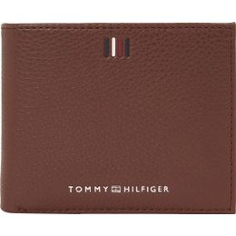 Geldbörse Tommy Hilfiger "TH CENTRAL MINI CC WALLET" braun (dark chestnut) Kleinlederwaren Geldbörsen Geldscheinklammern
