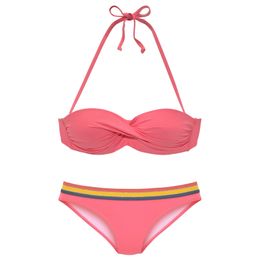 Bügel-Bikini Vivance "Ewa" Gr. 40, Cup D, rot (lobster) Damen Bikini-Sets Ocean Blue