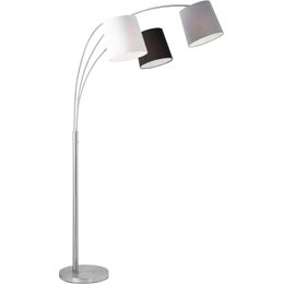 Stehlampe JUST LIGHT "MELVIN" Lampen Gr. 3 flammig, Ø 19 cm Höhe: 190 cm, silberfarben Bogenlampe Bogenlampen