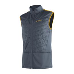 Funktionsjacke Maier Sports "Trift Vest M" Gr. 54, blau (ombre, hollywood gold) Herren Jacken Sportjacken