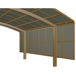 Carport-Seitenwand XIMAX Gartenhaus-Seitenwände Gr. B/H/T: 491 cm x 150 cm x 6 cm, braun (bronzefarben) Zubehör