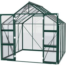 Gewächshaus Vitavia "Domus 6700" Gewächshäuser Gr. B/H/T: 257 cm x 253,9 cm x 263 cm, grün (smaragdgrün) Gewächshäuser