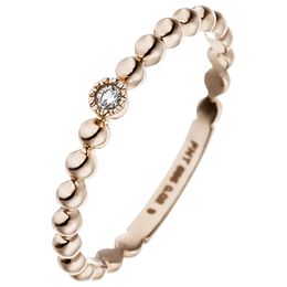 Diamantring Jobo Fingerringe Gr. 52, SI = kleine Einschlüsse, Roségold 585-Diamanten, rosegold (roségold 585) Damen Diamantringe