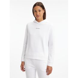 Hoodie Calvin Klein "MICRO LOGO ESS HOODIE" Gr. XXL (44), weiß (bright, white) Damen Sweatshirts -jacken