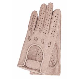 Lederhandschuhe Gretchen "Womens Peccary Driving Gloves" Gr. 7, beige Damen Handschuhe Fingerhandschuhe