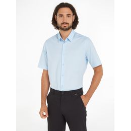 Kurzarmhemd Calvin Klein Gr. S, N-Gr, blau Herren Hemden Kurzarm