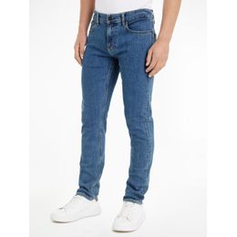 Slim-fit-Jeans Calvin Klein "SLIM FIT RINSE BLACK" Gr. 30, Länge 32, blau (mid_blue32) Herren Jeans Slim Fit im 5-Pocket-Style