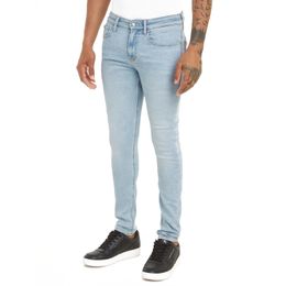 Skinny-fit-Jeans Calvin Klein Jeans "SKINNY" Gr. 32, Länge 34, blau (denim light) Herren Jeans Skinny-Jeans in klassischer 5-Pocket-Form