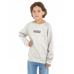Sweatshirt Tommy Hilfiger "HILFIGER TRACK SWEATSHIRT" Gr. 6 (116), grau (new light grey) Mädchen Sweatshirts