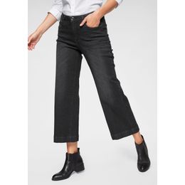 7/8-Jeans Aniston CASUAL Gr. 36, N-Gr, schwarz (black) Damen Jeans Ankle 7/8