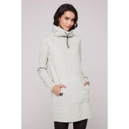 Sweatkleid SOCCX Gr. M, US-Größen, grau (grey melange) Damen Kleider Freizeitkleider