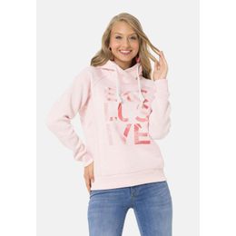 Cipo & Baxx Kapuzensweatshirt CIPO & BAXX Gr. L, rosa Damen Sweatshirts