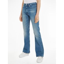 Bootcut-Jeans Calvin Klein Jeans Gr. 28, Länge 30, blau (mid blue) Damen Jeans Bootcut