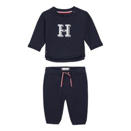 Shirt & Hose Tommy Hilfiger "BABY ITHACA H SET" Gr. 62, blau (desert sky) Baby KOB Set-Artikel Outfits